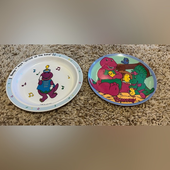 The Lyons Group | Dining | 2 Vintage Melamine Barney Plates | Poshmark